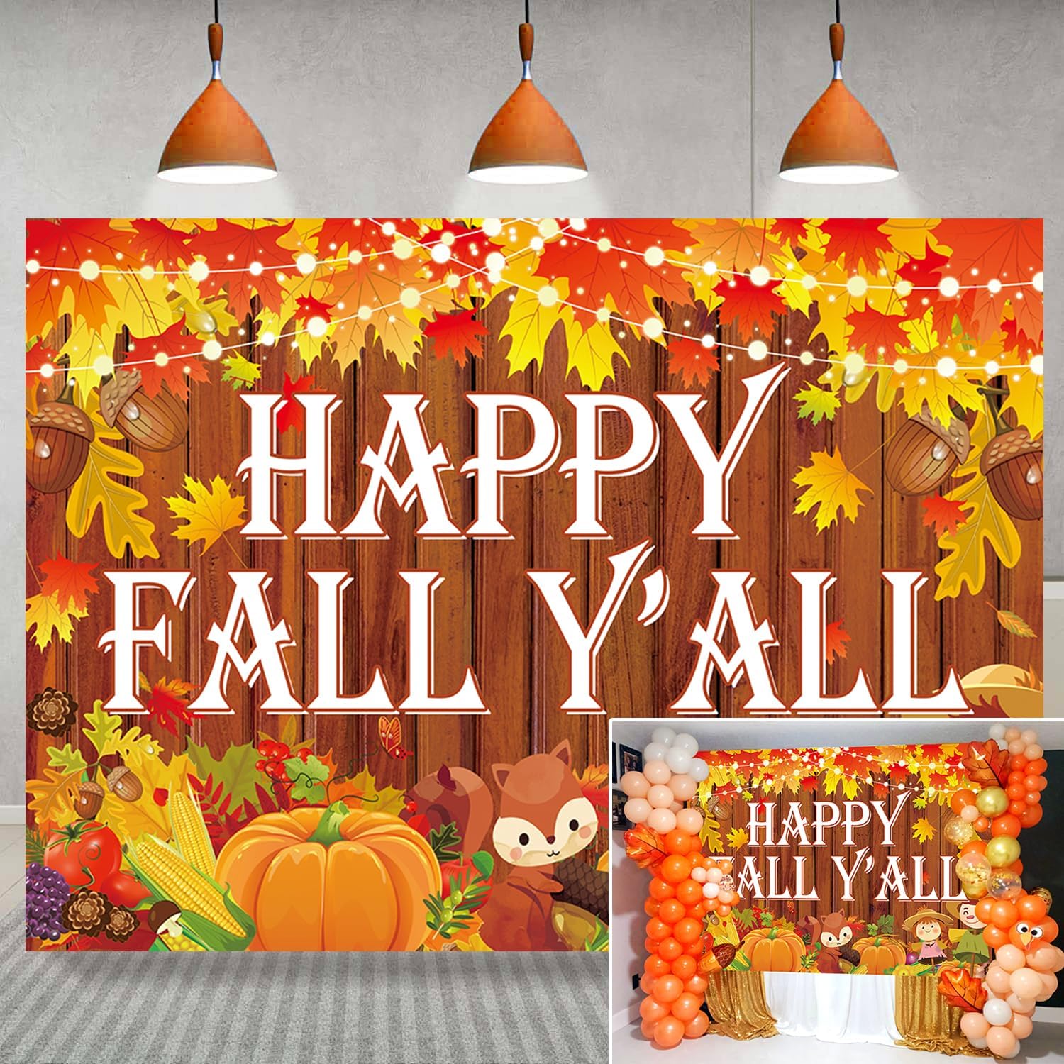 Amazon.com : Fall Backdrop Fall Festival Decorations Autumn Party ...