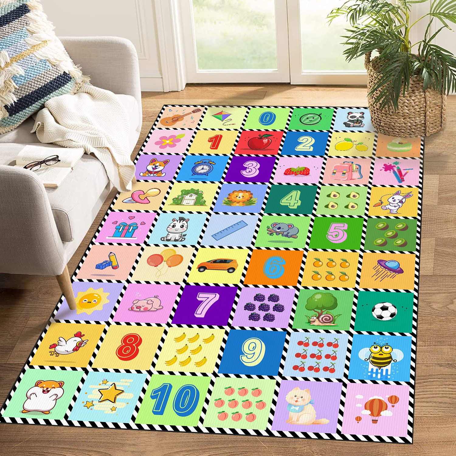 Amazon.com: Sejiarep Kids Number Alphabet Game Rug - ABC Educational ...