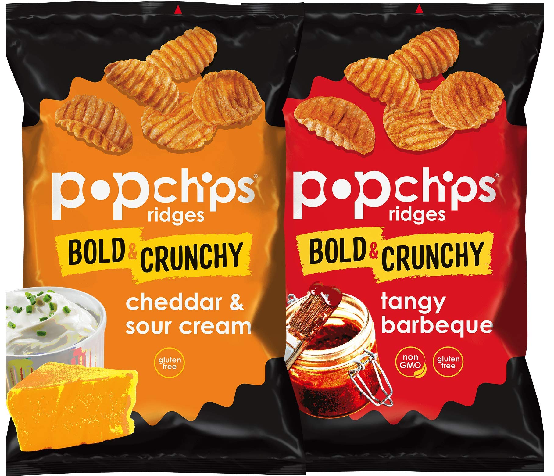 Buy NEW Pop Chips Ridges Bold & Crunchy Cheddar & Sour Cream/ Pop Chips ...