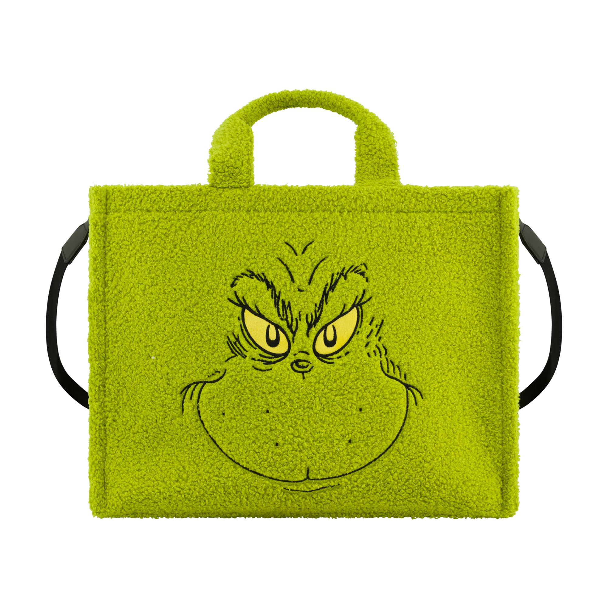 Amazon.com | Concept One Dr. Seuss The Grinch Tote Bag, Faux Fur Travel ...