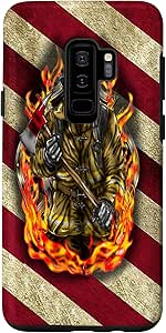 Amazon.com: Galaxy S9+ Firefighter Axe American Flag Thin Red Line ...