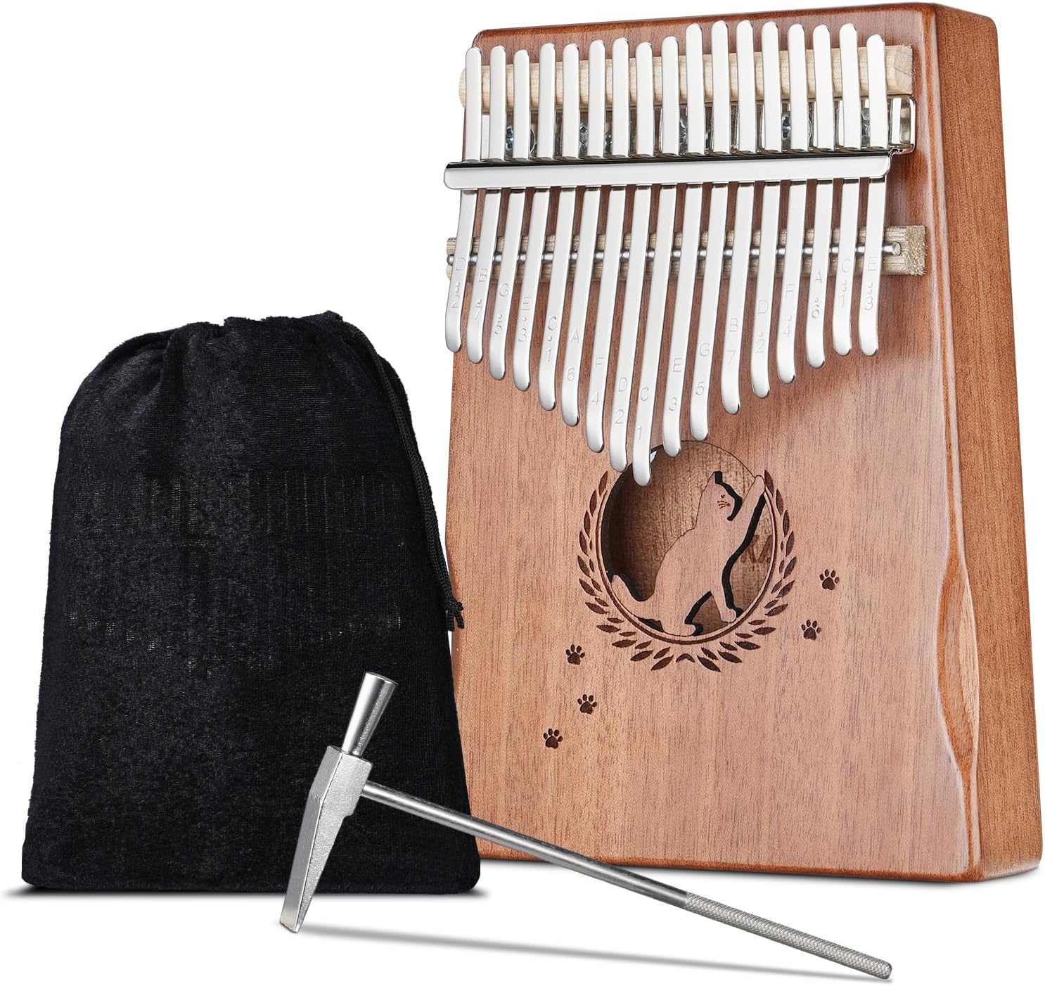 Amazon.com: Kalimba 17 Keys Thumb Piano - Portable Mbira Sanza Finger ...