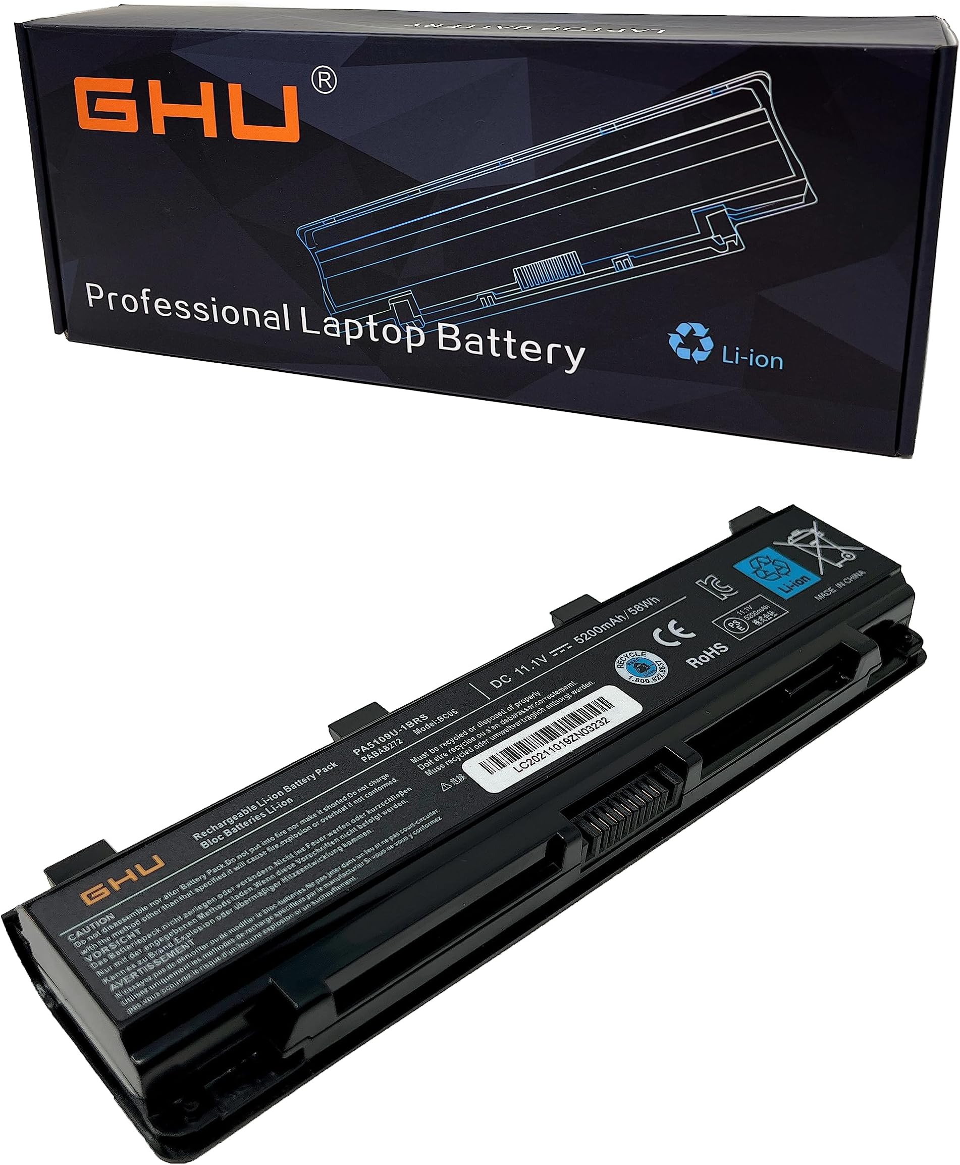Amazon.com: GHU New Replacement Laptop Battery 58 WH PA5109U-1BRS ...