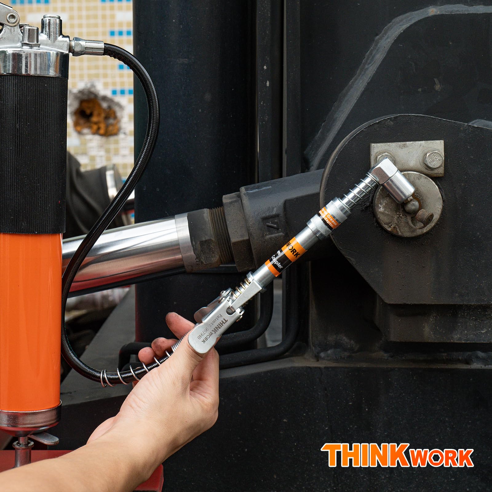 Snapklik.com : THINKWORK Grease Gun Coupler Set, Double Handle Extra ...
