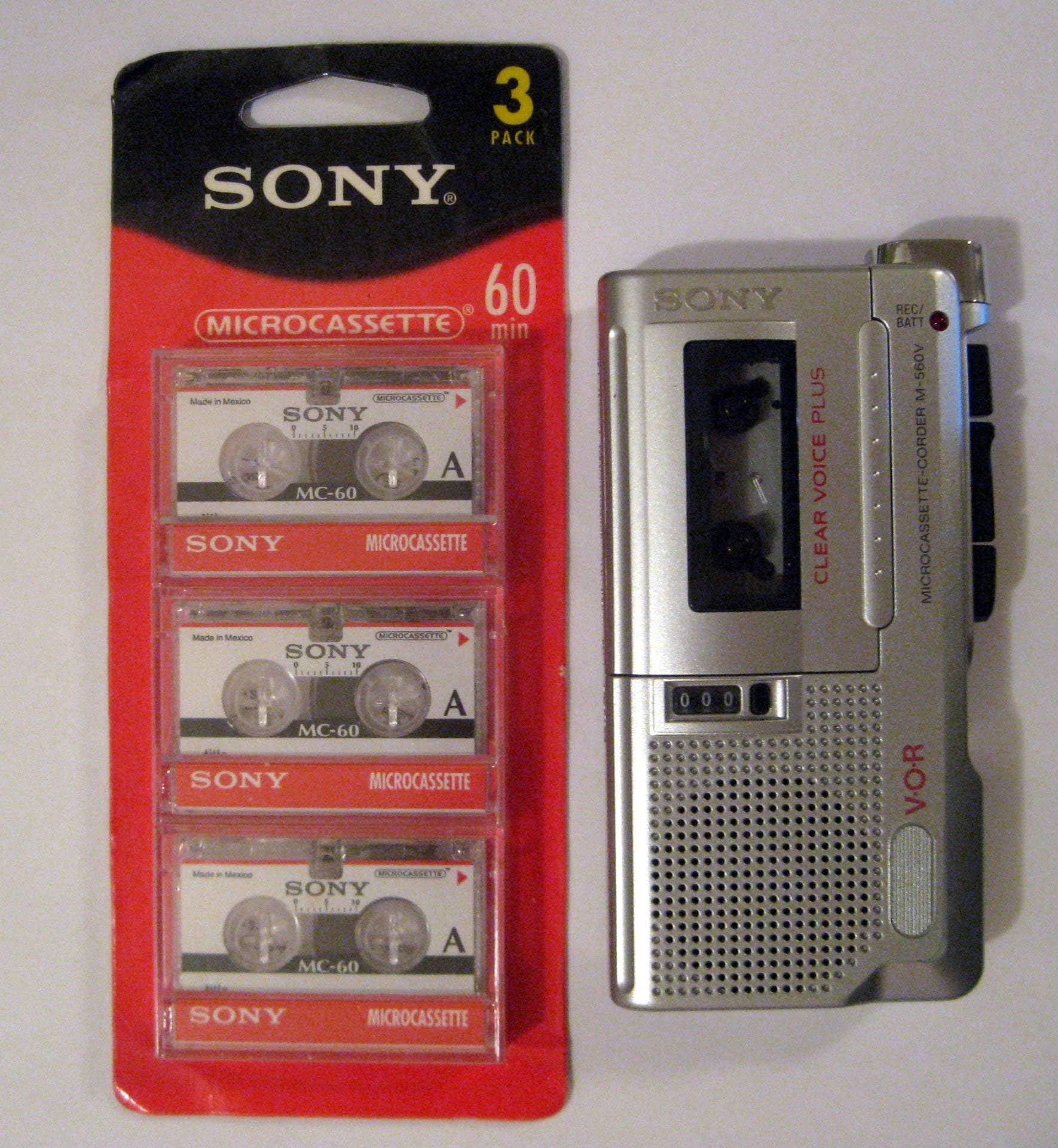Amazon.com: Sony M-470 Microcassette Voice Recorder (Renewed) : Electronics