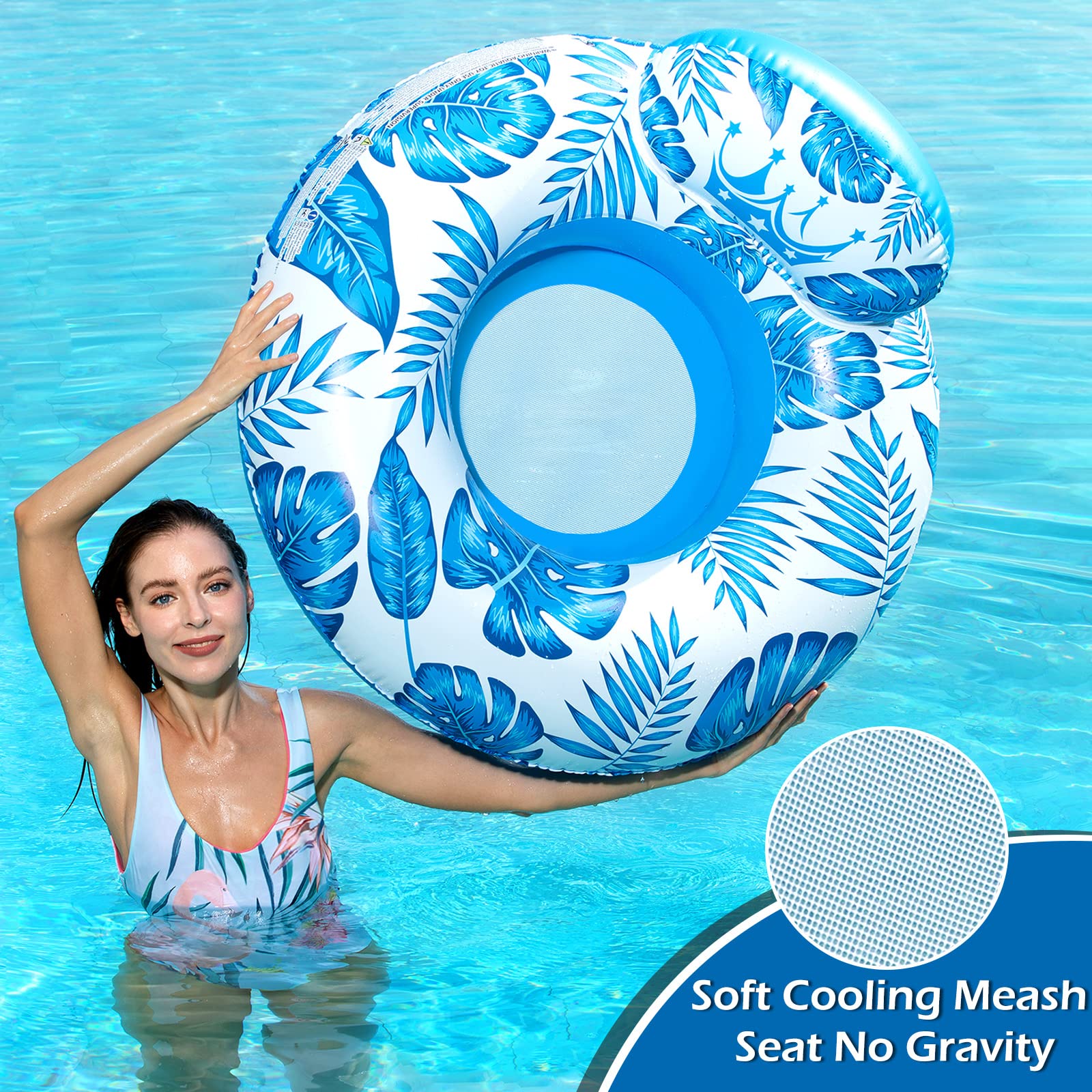 Snapklik.com : Inflatable Pool Chair Float - Pool Lounger Water ...