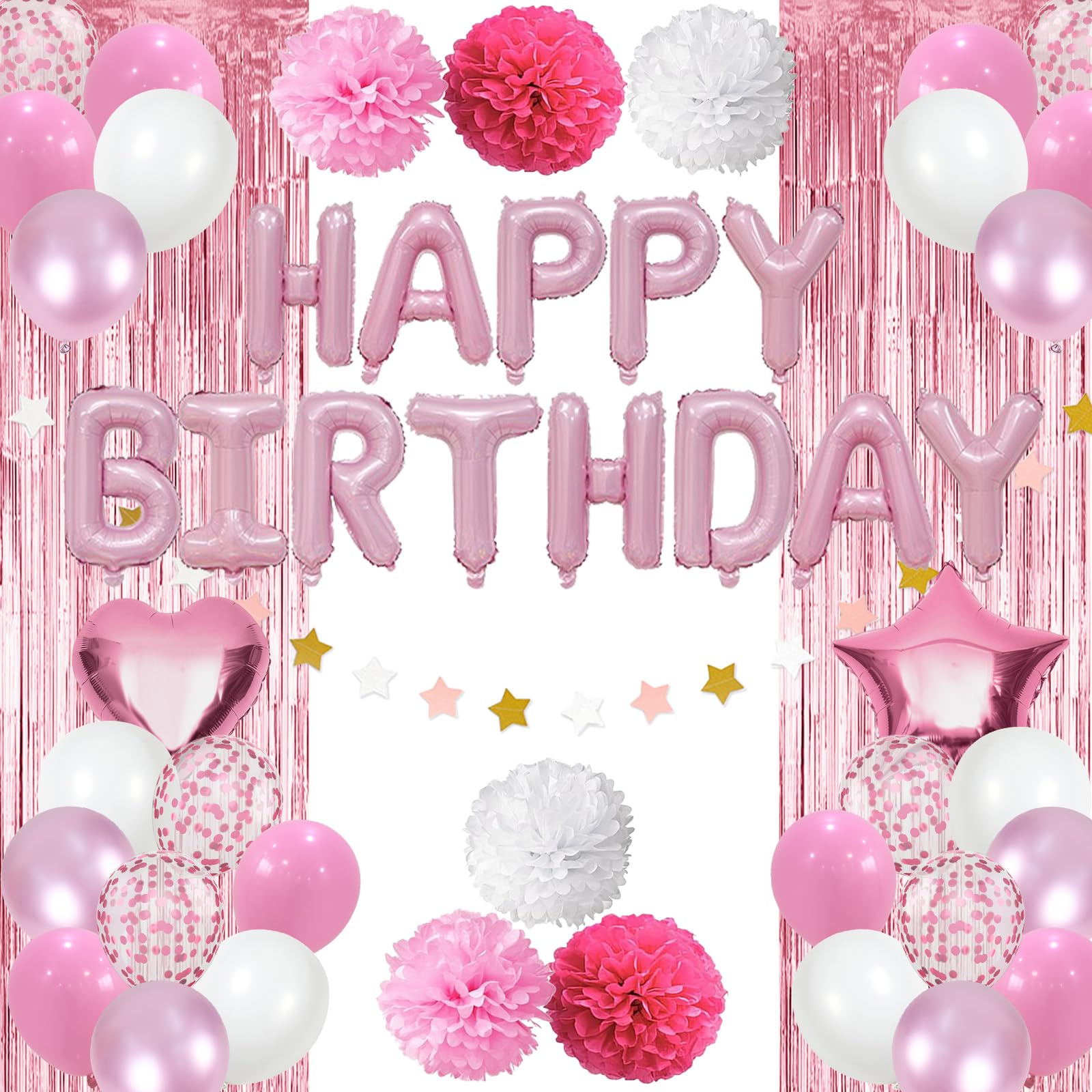 Feliz Cumpleanos Con Globos Y Rosas Globos Transparentes Happy