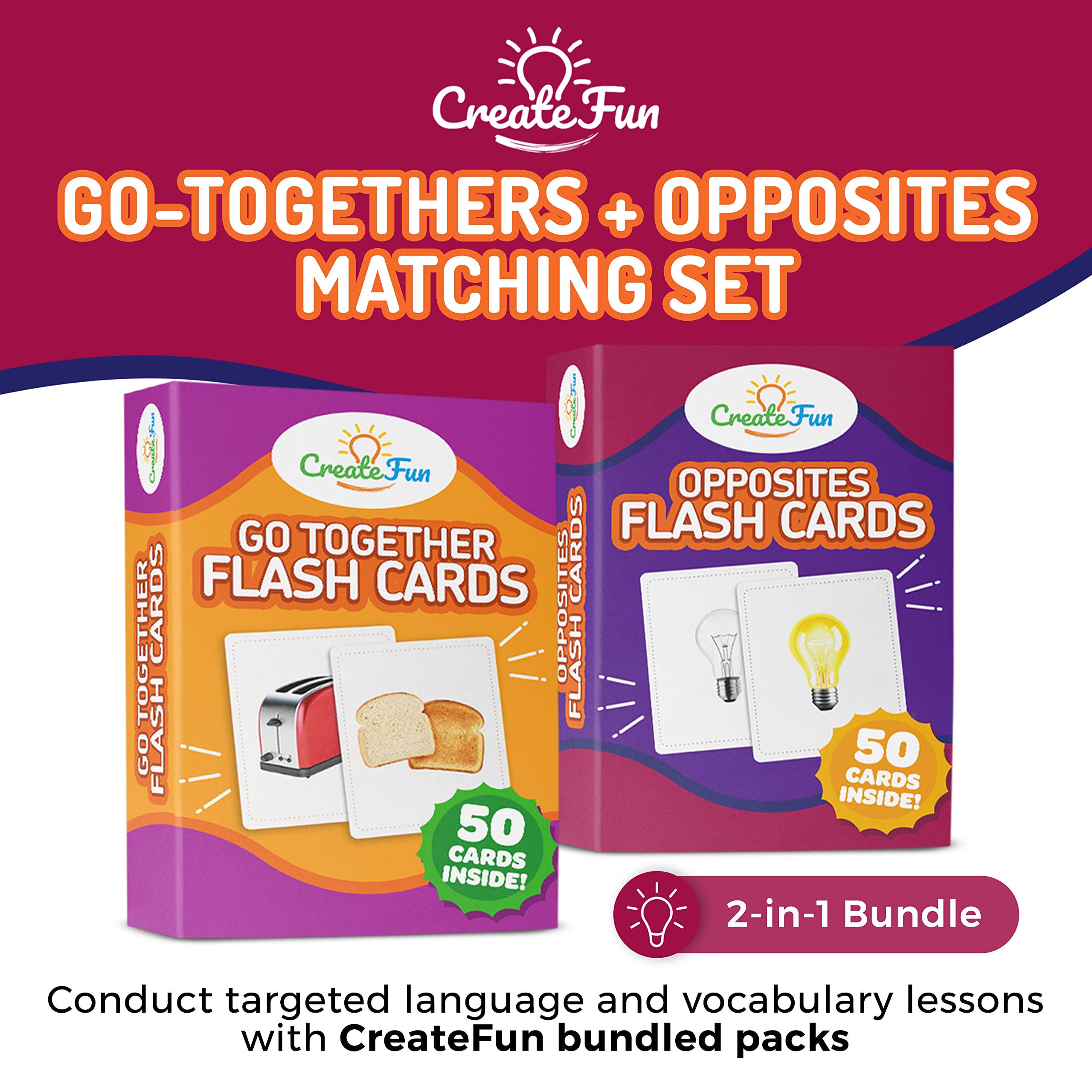 Buy Opposite and Go Together Cards 2-in-1 Bundle – Thick and Durable ...
