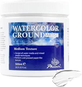 Amazon.com: PHOENIX Watercolor Ground for Canvas - 16.9 Fl Oz /500ml ...