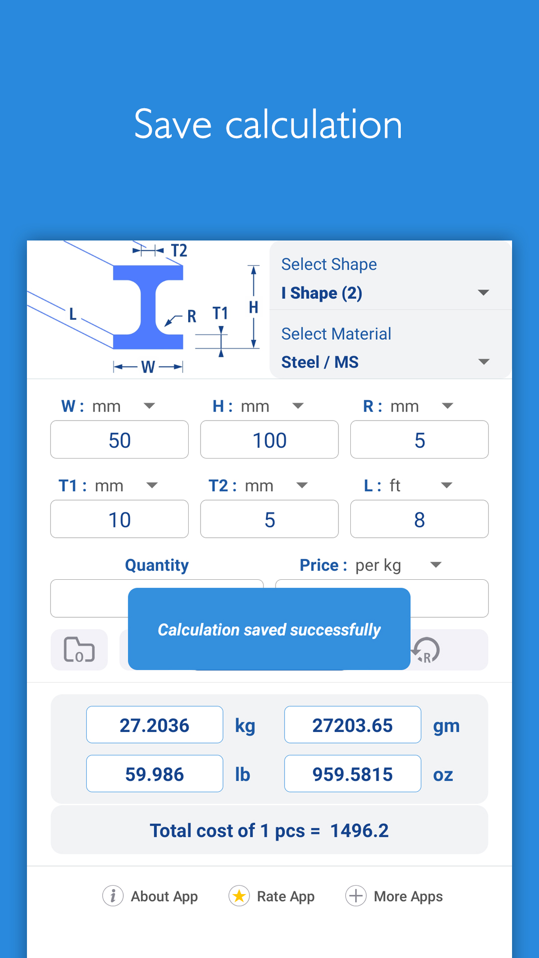 Metal Weight Calculator - MetWet - App on Amazon Appstore