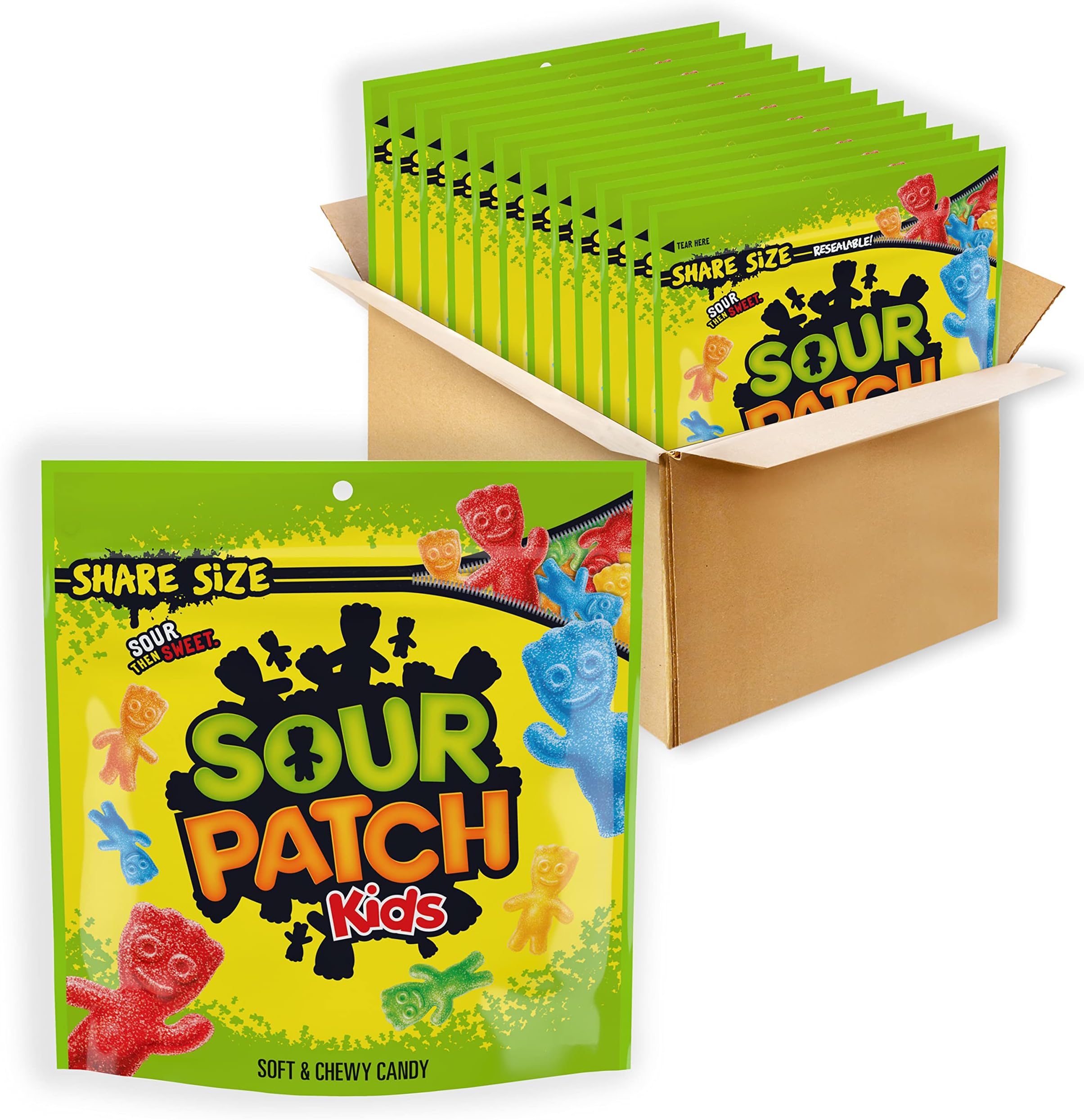Amazon.com : SOUR PATCH KIDS Soft & Chewy Candy, Family Size, 1 lb 14.4 ...