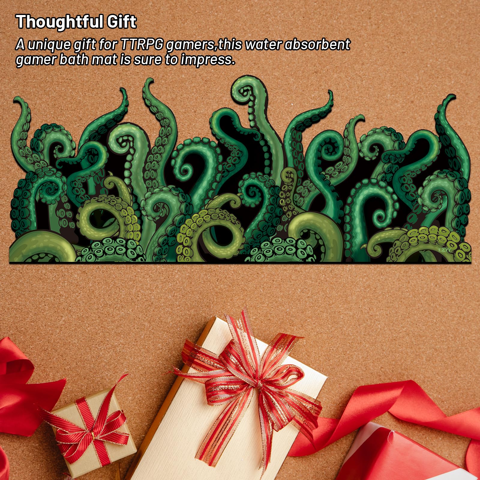 CZYY Cthulhu Tentacles Bath Mat Microfiber Water Absorbent Octopus Rug ...
