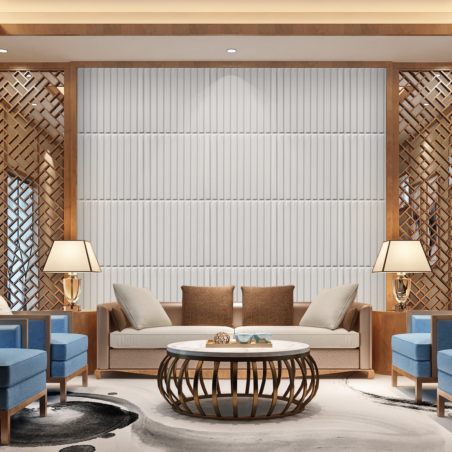 Snapklik.com : 12 PCS 3D Main String Wall Panels, 19.7" X 19.7 ...