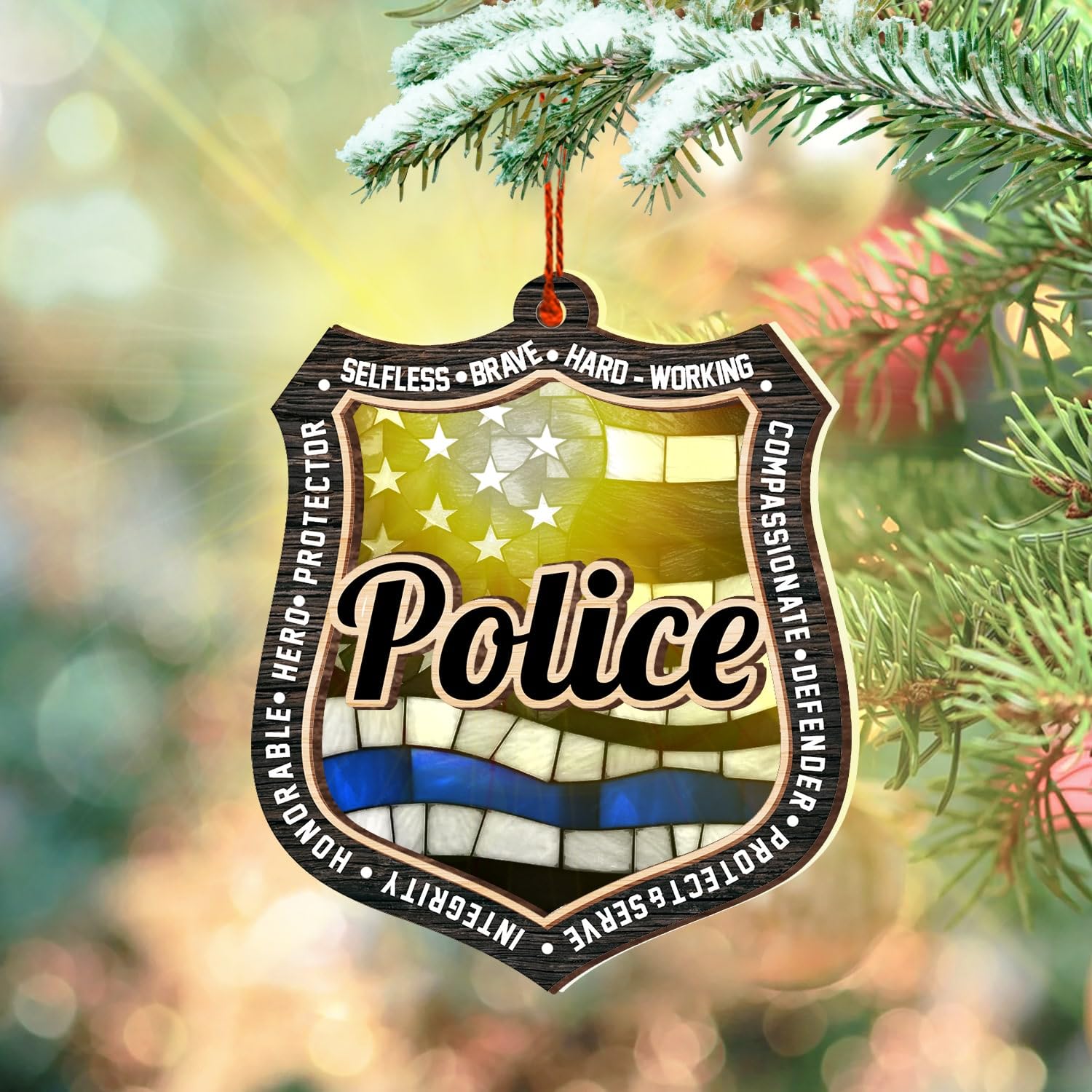 Amazon.com: Police Ornament - Police Christmas Ornament - Police ...