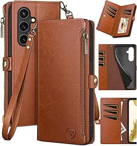 Amazon.com: XcaseBar for Samsung Galaxy S23 FE Wallet case with Zipper Credit Card Holder【RFID ...