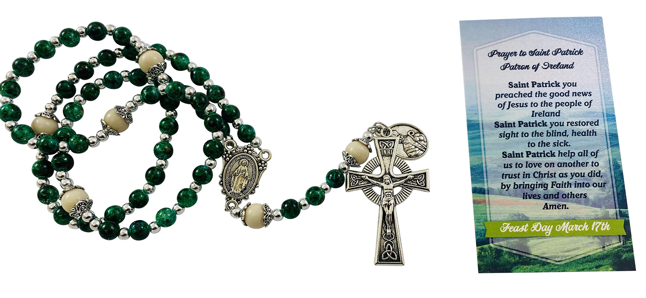 Amazon.com: Westmon Works Saint Patrick Irish Rosary Set with Metal ...