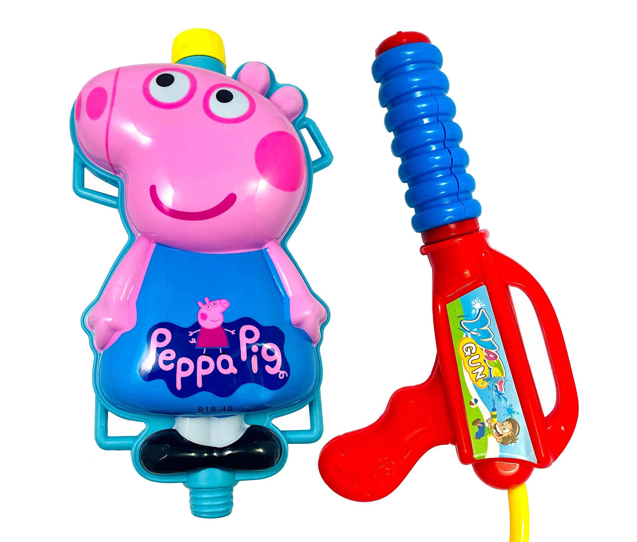 Evisha Peppa Pig Cartoon Character Water Tank Gun With Back ...