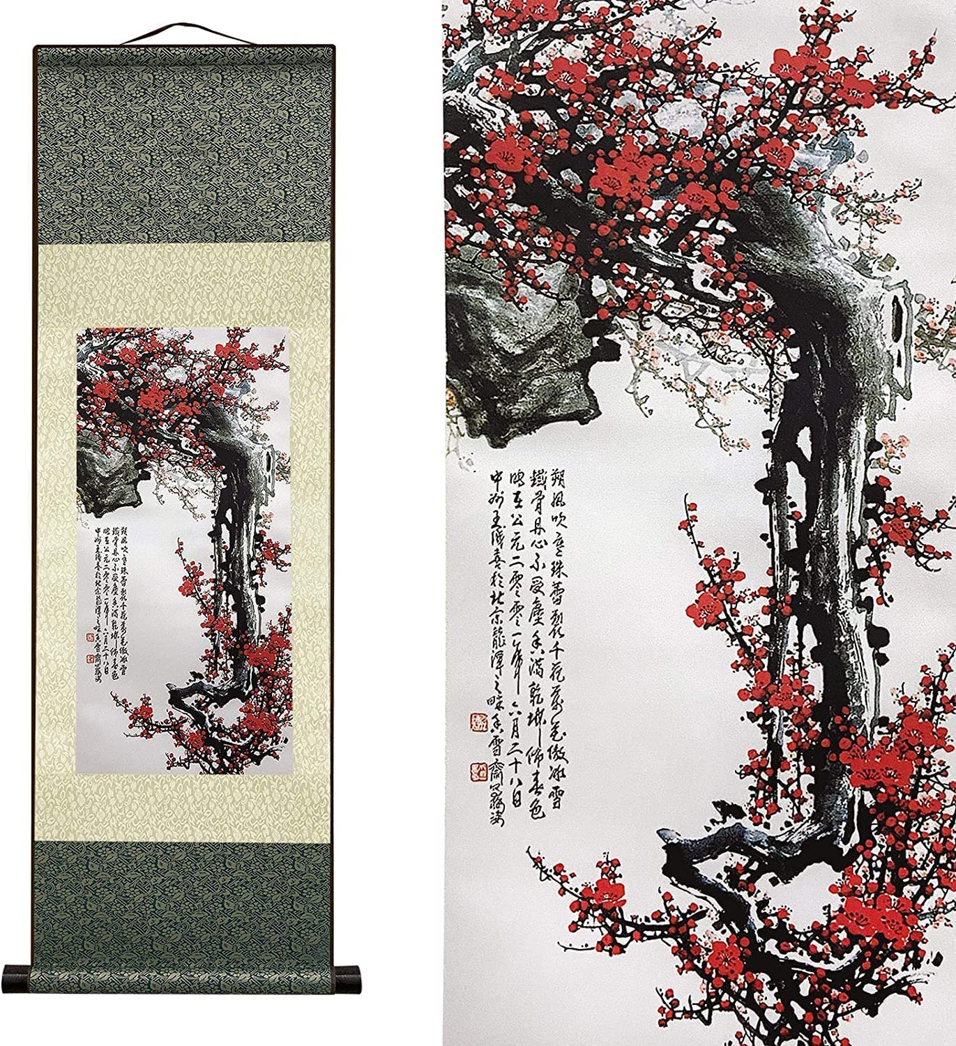 Landscape Scroll Patterns Glorious Golden Silk Weaves Embroidery Royal