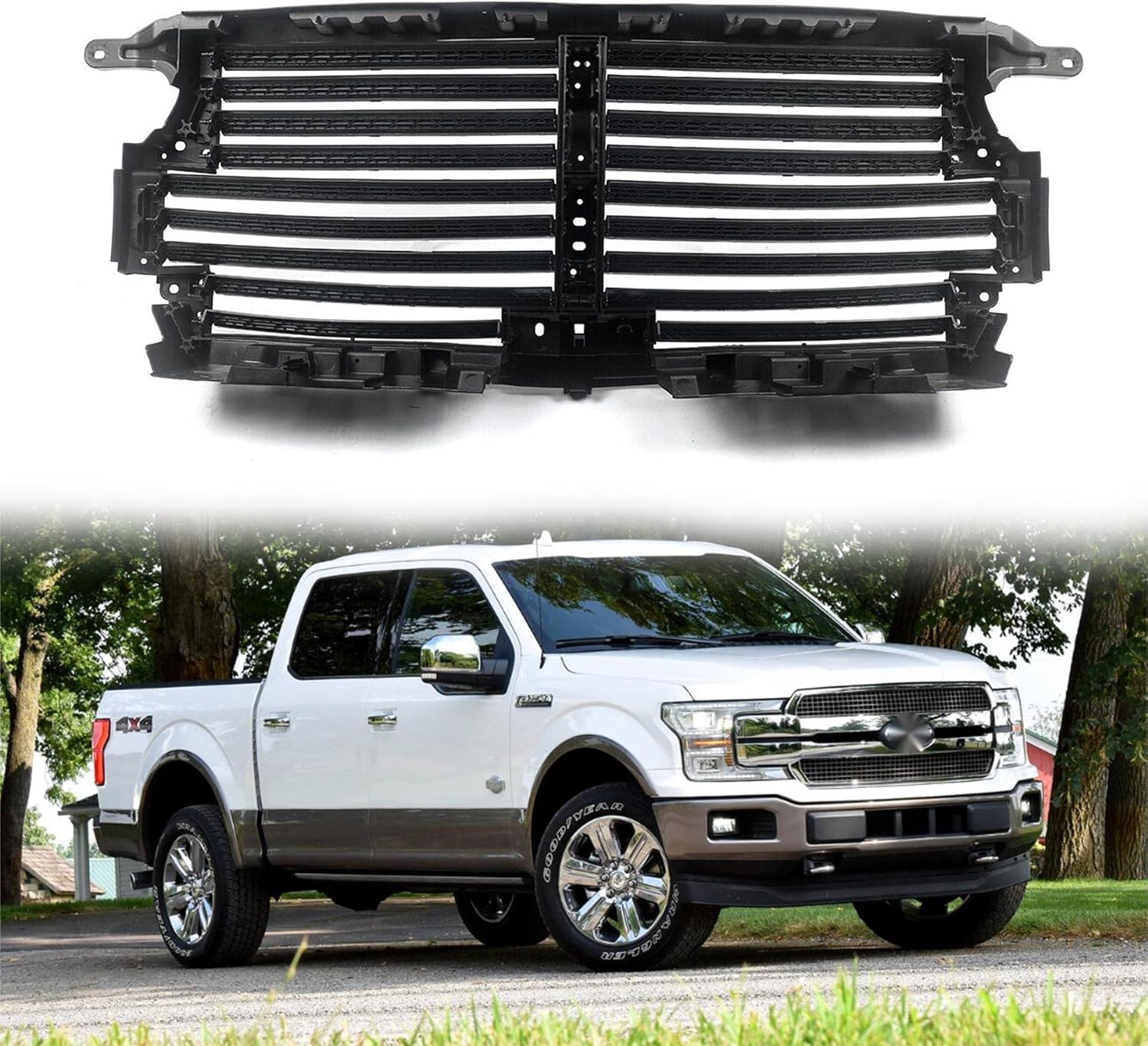 Amazon.com: Partsflow Upper Radiator Shutter Grille Air Shutter For ...