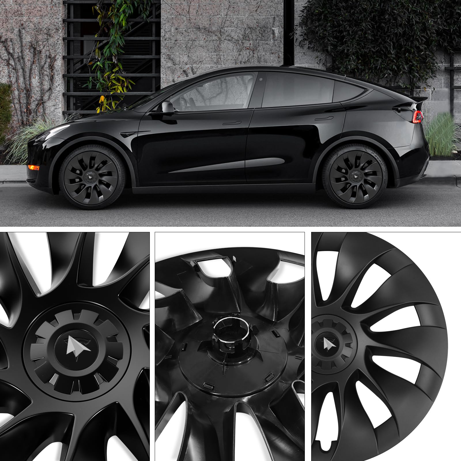 Snapklik.com : Klutchtech Tesla Model Y Hubcaps - 20 Inch Tornado Wheel ...