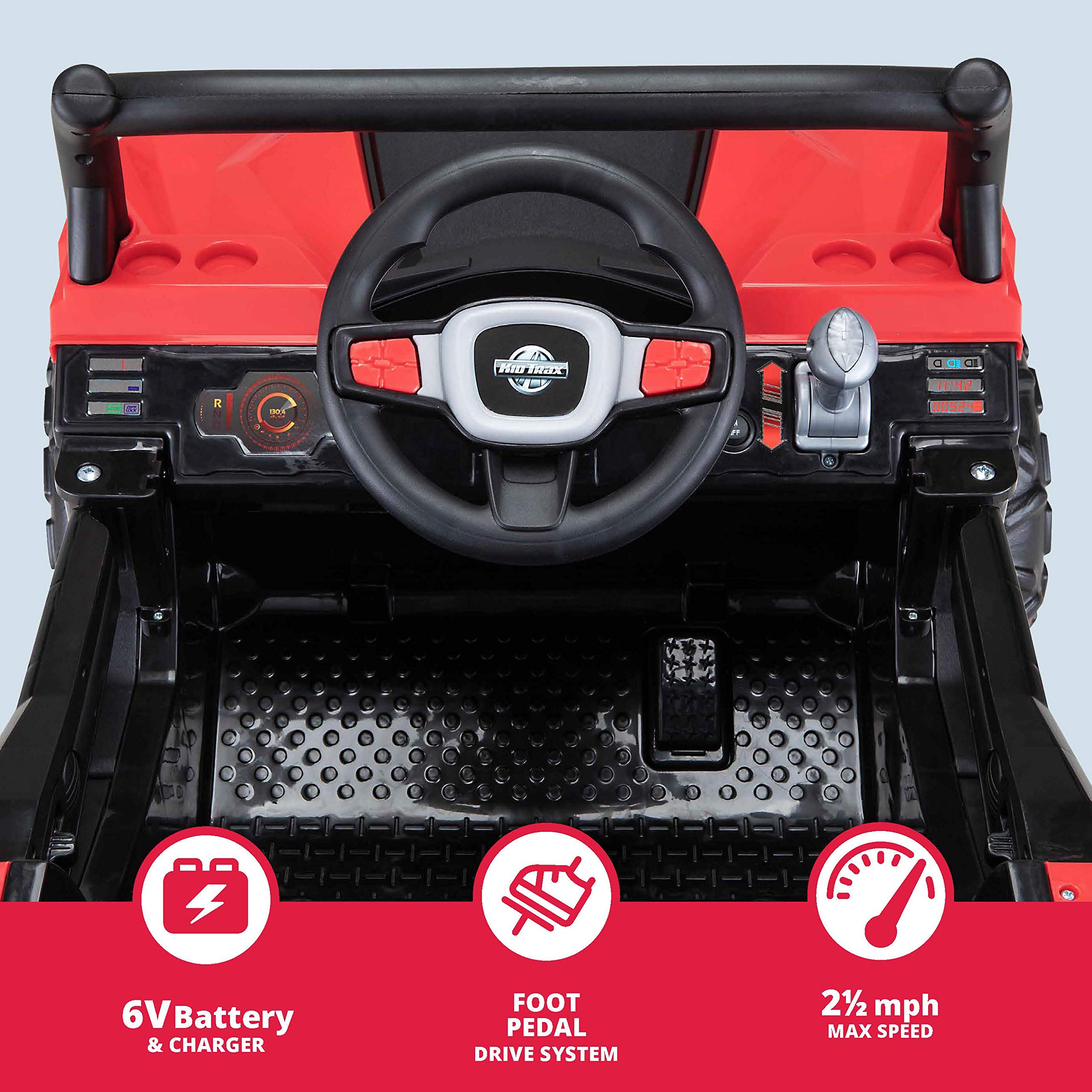 Kid Trax Toddler UTV Electric Ride-On Toy, Kids 3-5 Years Old, 6 Volt ...