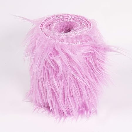 Amazon.com: Green Shaggy Plush Faux Fur Fabric Precut Strips Fluffy ...