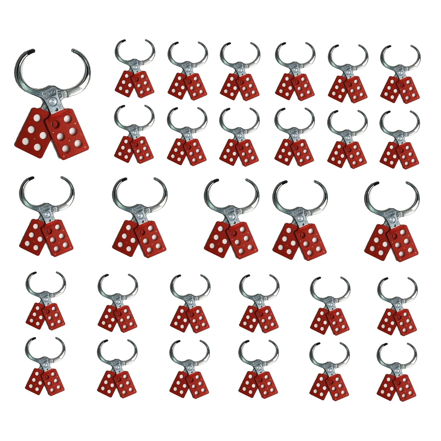 30 pcs Red Loto Lockout Tagout Hasp BEIAN-LOCK BAN-K12 for Industrial ...