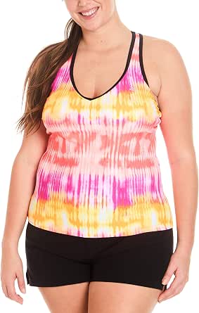 Amazon.com: ZeroXposur Womens Tankini Swimsuits Racerback Top Full ...