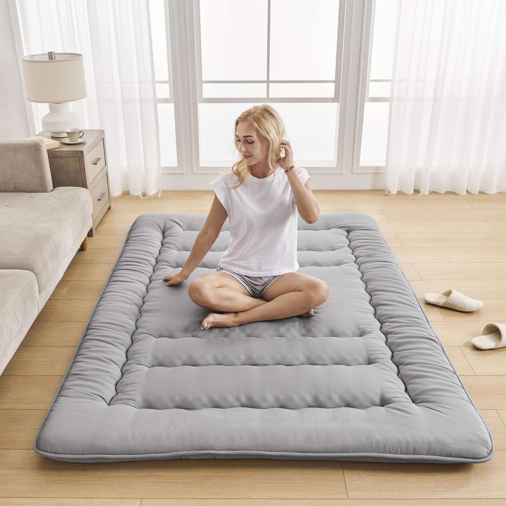 Amazon.com: D&D Futon Furniture White Full Size Traditional Japanese ...