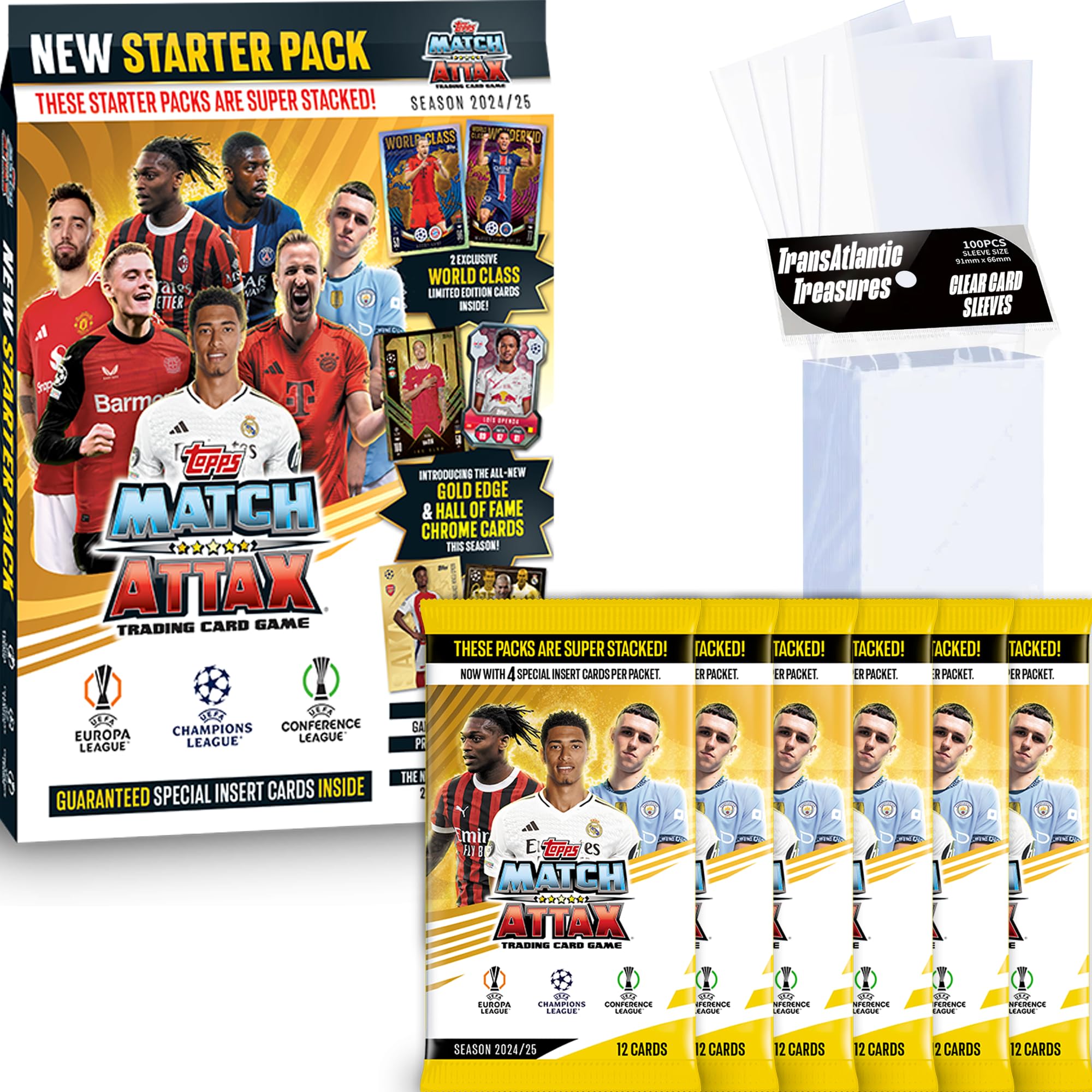 Amazon.com: Topps Match Attax 2024-2025 Soccer Cards Starter Pack + 6 ...