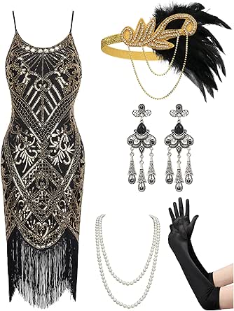 Amazon.com: YESSA Mens Costumes With Flapper Dresses 1920s : Clothing ...