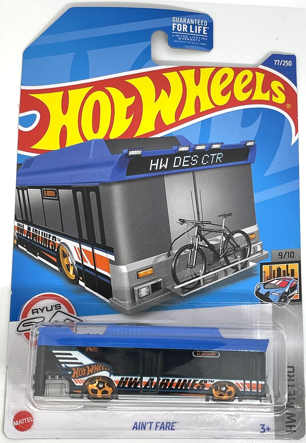 Amazon.com: Hot Wheels 2022 - Ain't Fare - HW Metro 9/10 [Blue] 77/250 ...