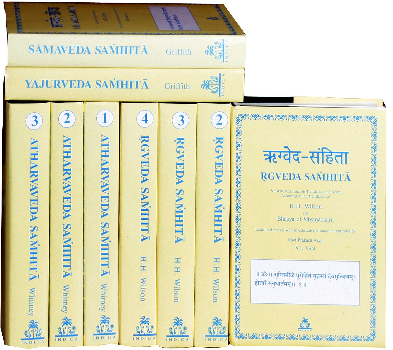 The Four Vedas: Rgveda, Samaveda, Yajurveda, Atharvaveda (Set of 9 ...
