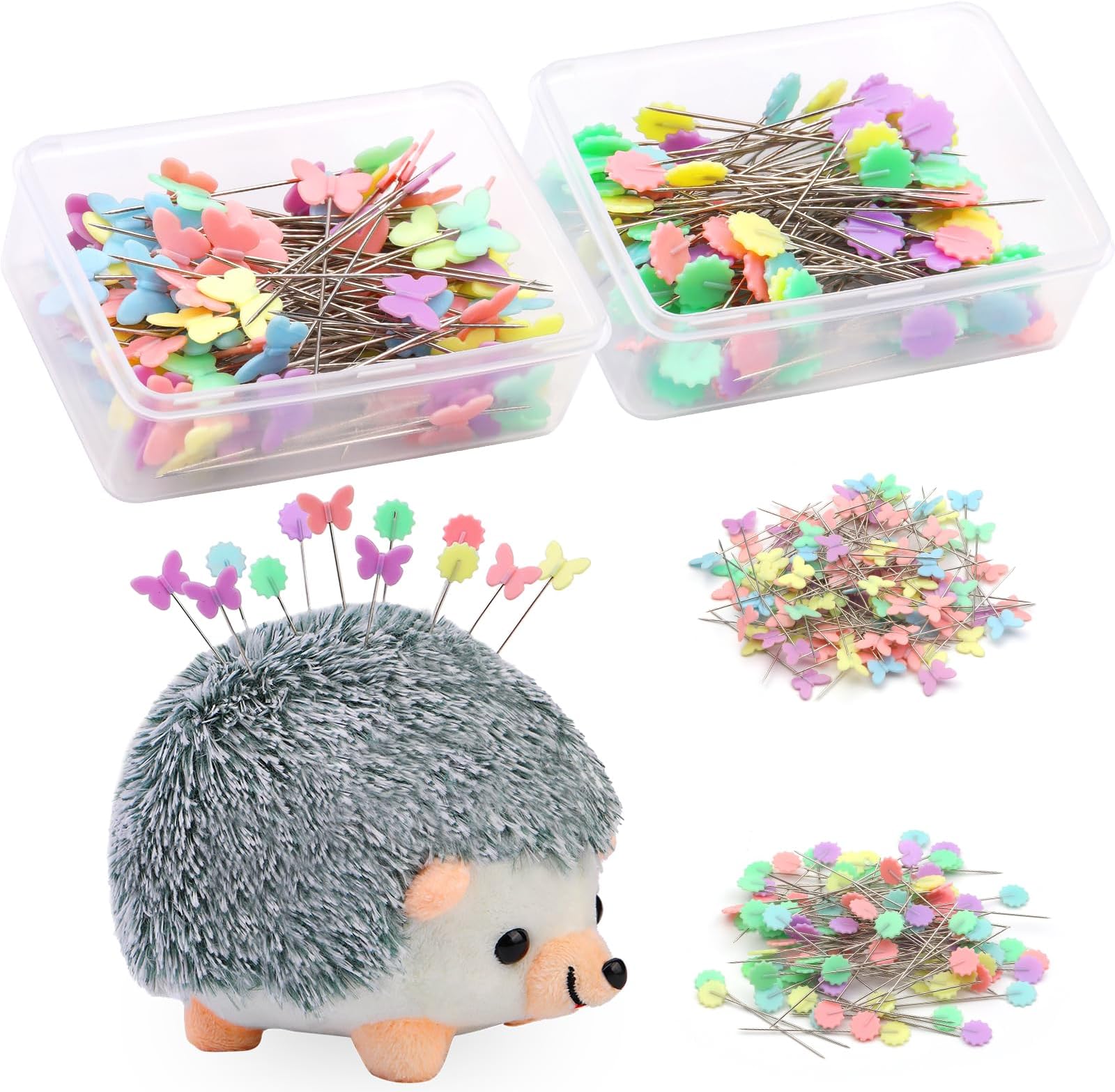 Plastic Headed Extra Long Pins - Assorted Colours - Hearts : Amazon.co ...