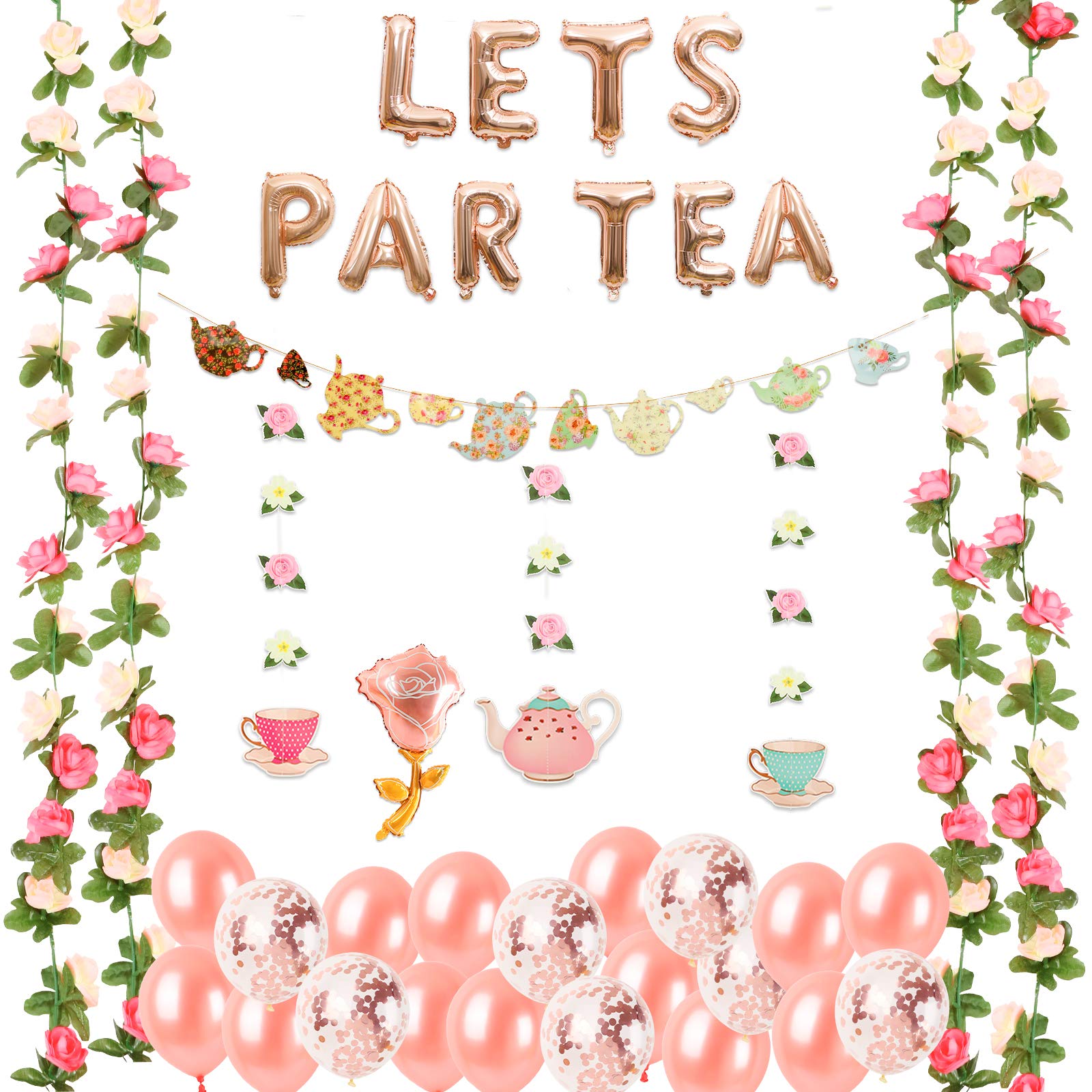 Buy Tea Party Decorations Let's Par Tea Balloons/Teapots Teacups Tea ...