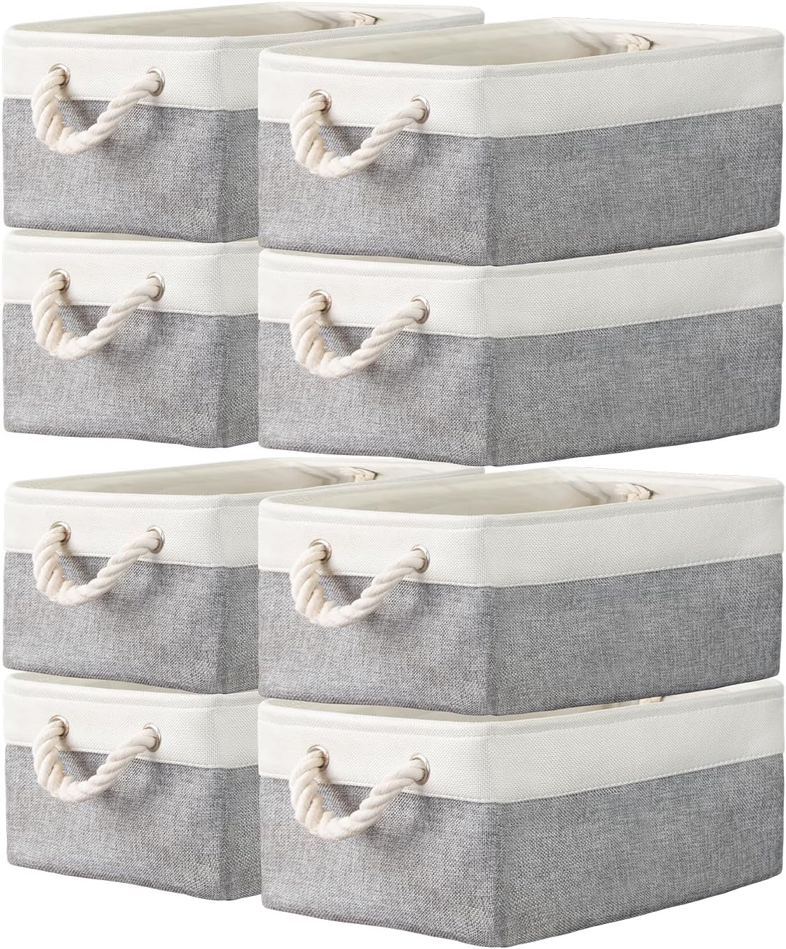 Amazon.com: Storage Basket Bins 8 Pack Storage Baskets for Shelves ...