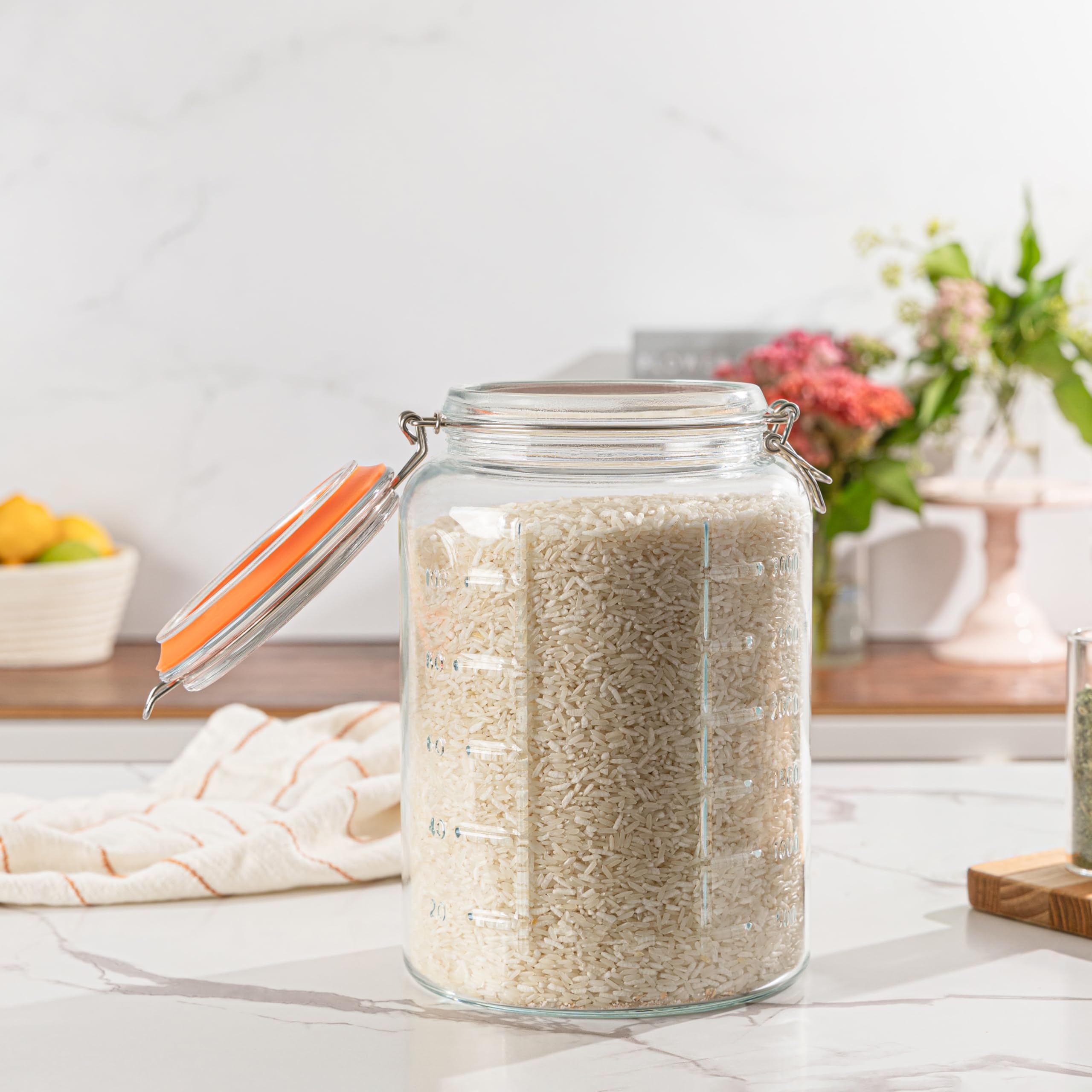 Wide Mouth Canning Jars Kitchentoolz 1 Gallon Glass Mason Jars - Wide ...