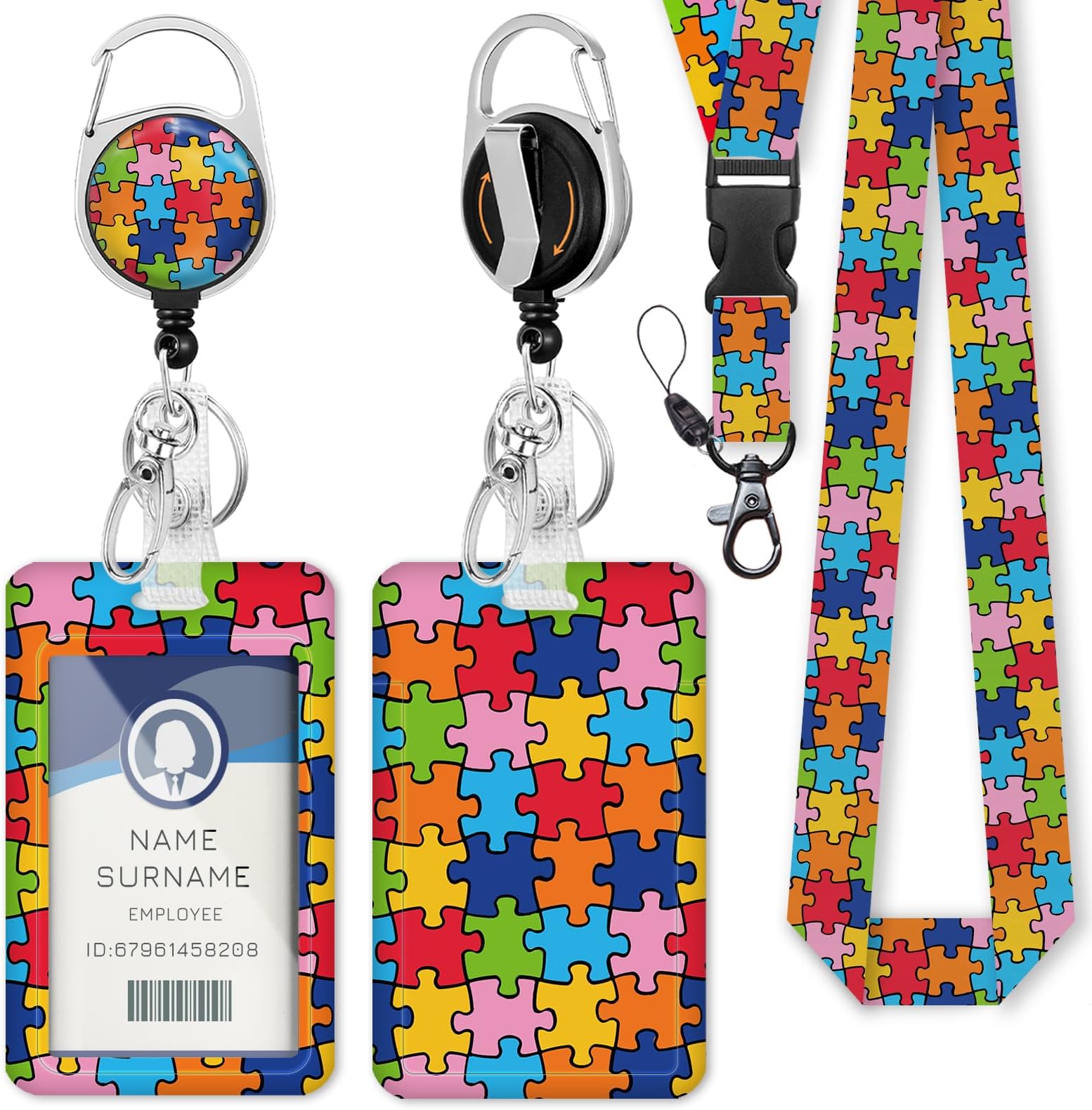 Amazon.com : Outus Autism Awareness Lanyard with ID Badge Holder for ...