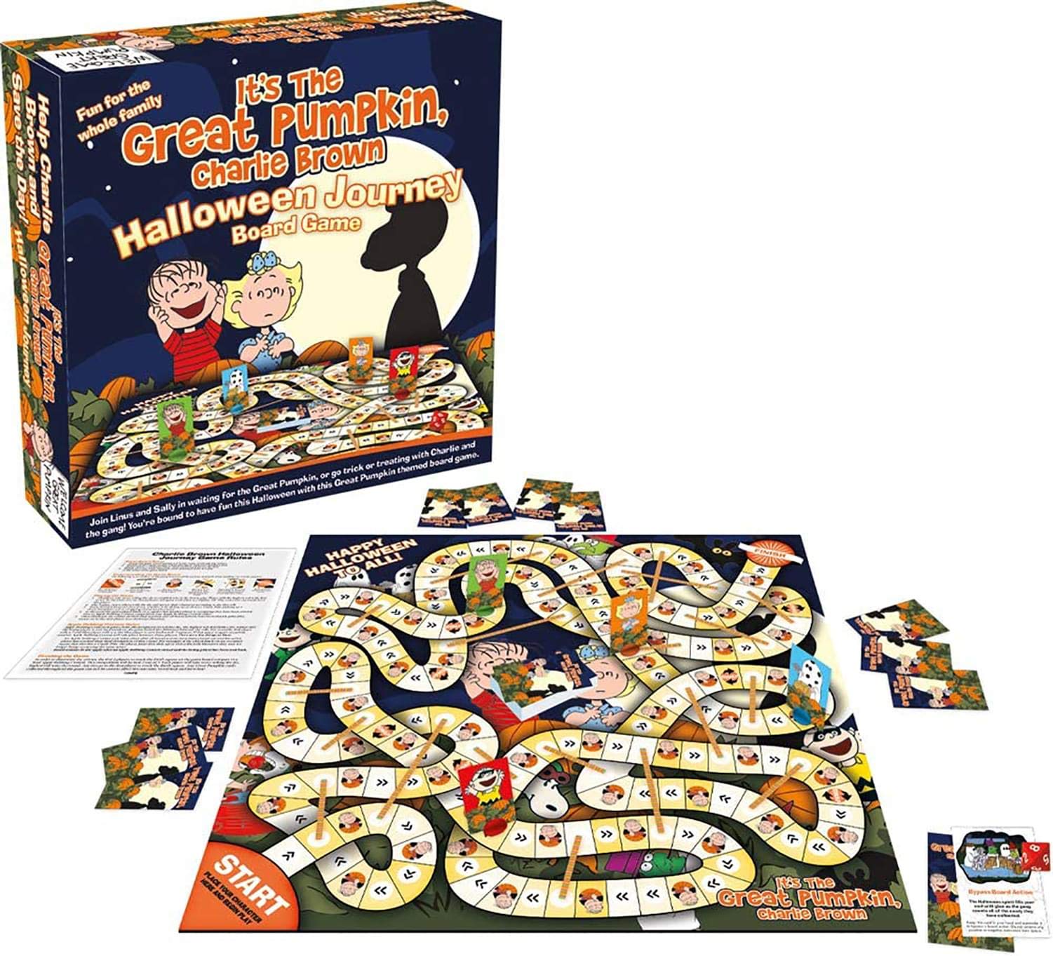 Amazon.com: AQUARIUS Peanuts Great Pumpkin Board Game - Peanuts Themed ...