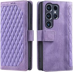 Amazon.com: KUXNGUYI Wallet Case for Samsung Galaxy S25 Ultra, with Card Slot & Kickstand ...
