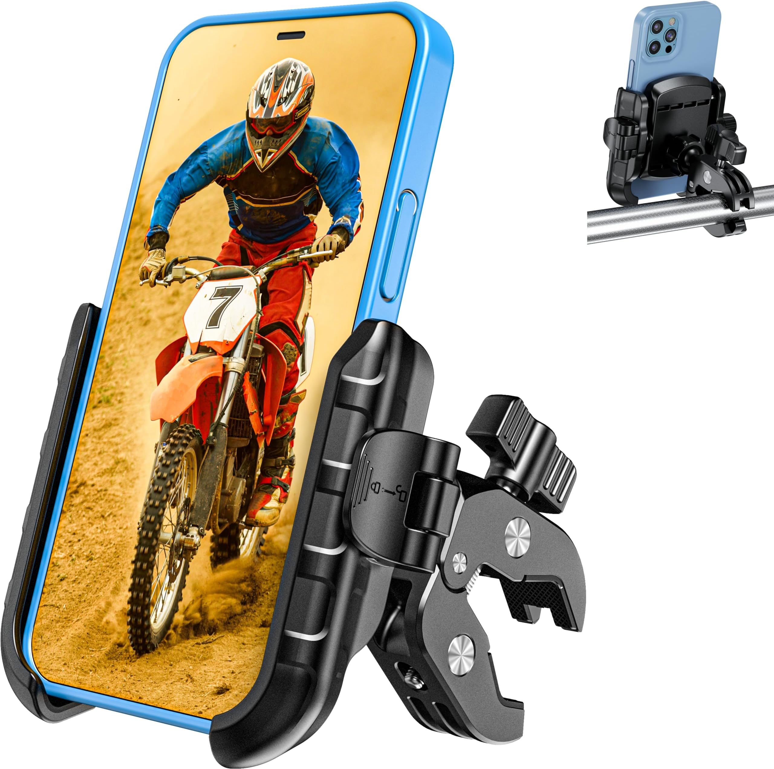 Amazon.com: Kewig Motorcycle Phone Mount Holder- [Camera Friendly] Bike ...