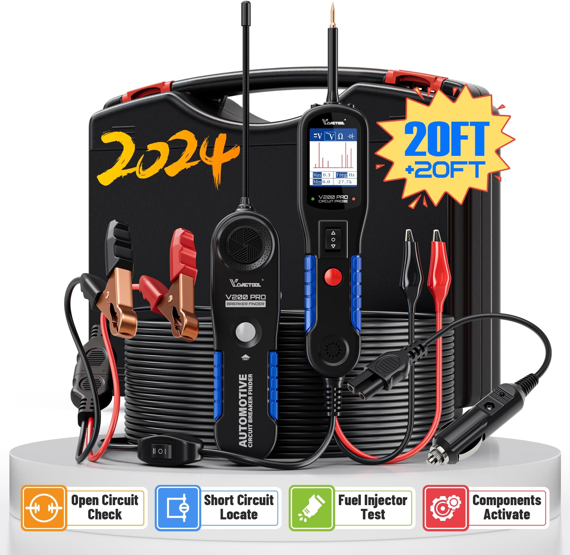 Amazon.com: VDIAGTOOL V200 Pro Automotive Power Circuit Probe Tester ...