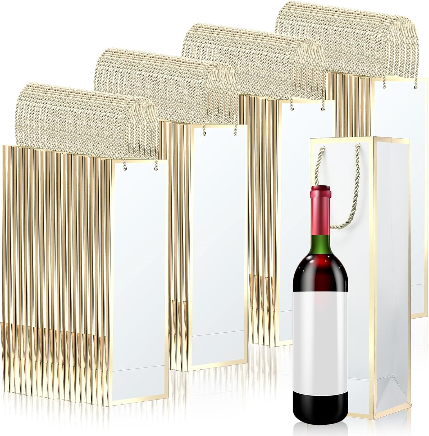 Amazon.com: Outus 100 Pcs Wine Gift Bags Wine Bottles Bags with Handle ...