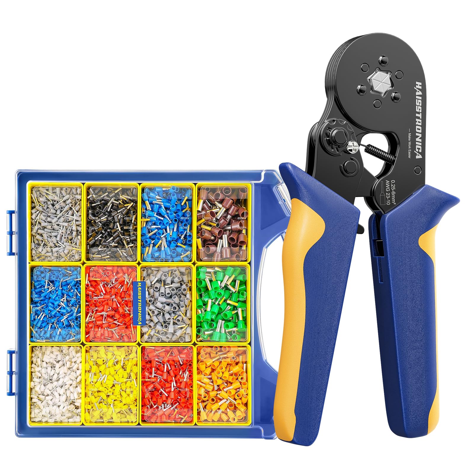 Haisstronica Wire Ferrules Terminals Kit - 5000PCS AWG22-7 12 Sizes ...