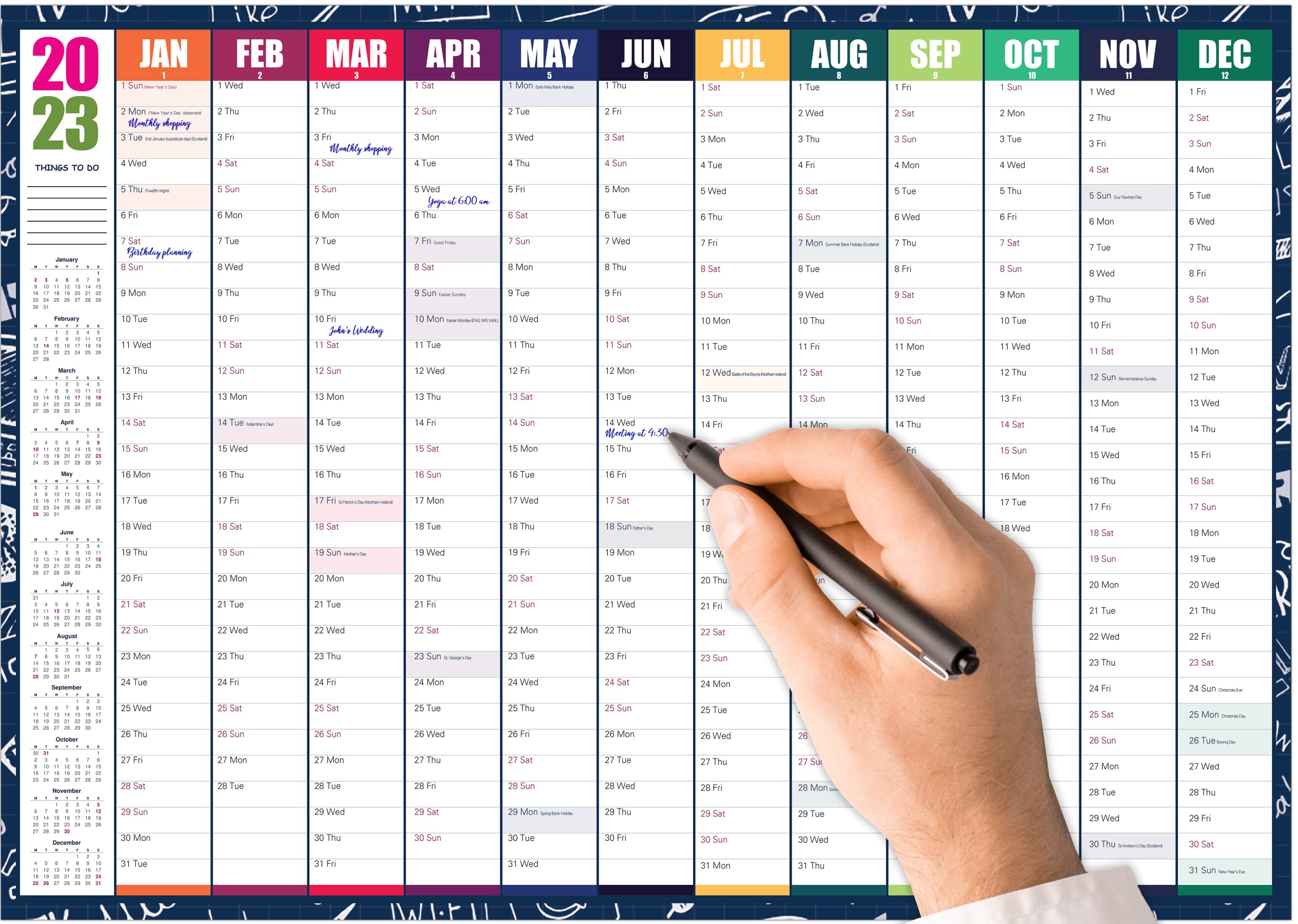2025 Wall Planner A2 Laminated Full Year Wall Planner 2025 | Desertcart ...