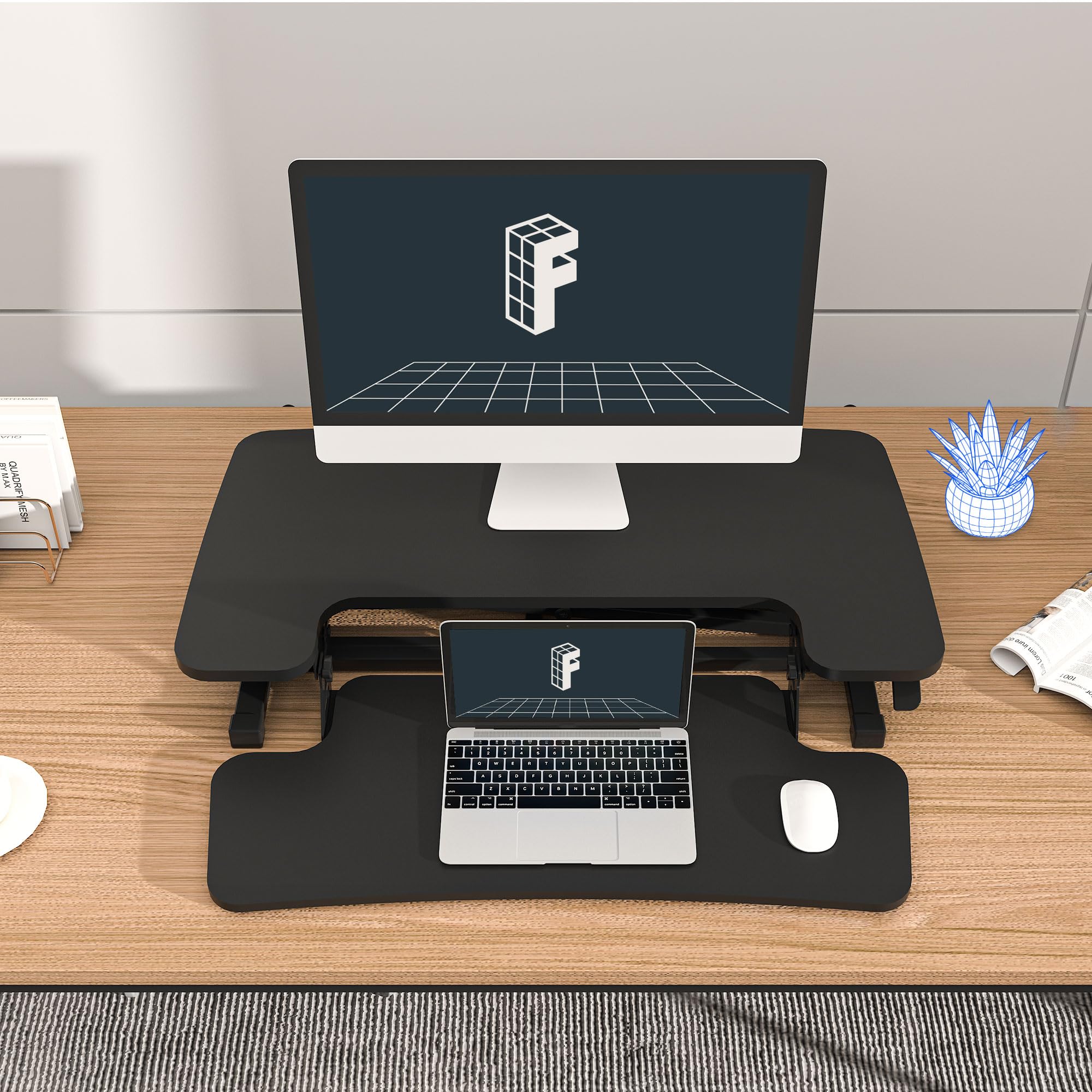 Snapklik.com : FLEXISPOT Height Adjustable 32in Standing Desk Converter ...
