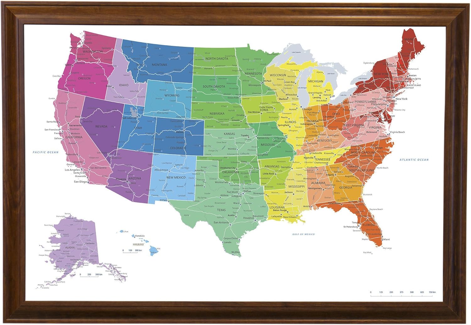 Amazon.com : Push Pin Travel Maps Personalized Posters & Prints ...