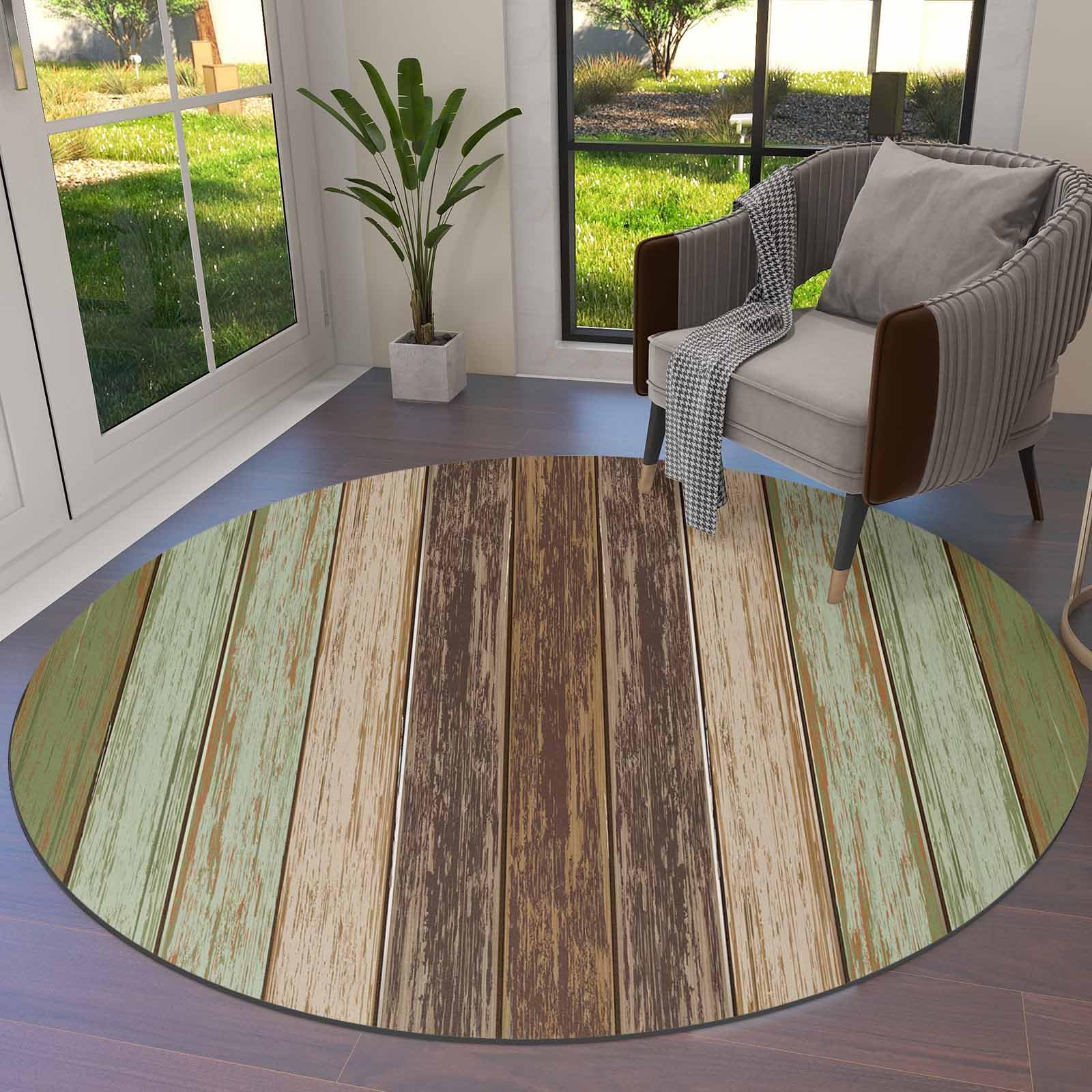 Amazon.com: Sage Green Brown Wooden Area Rug Carpet for Kids Teen Girls ...