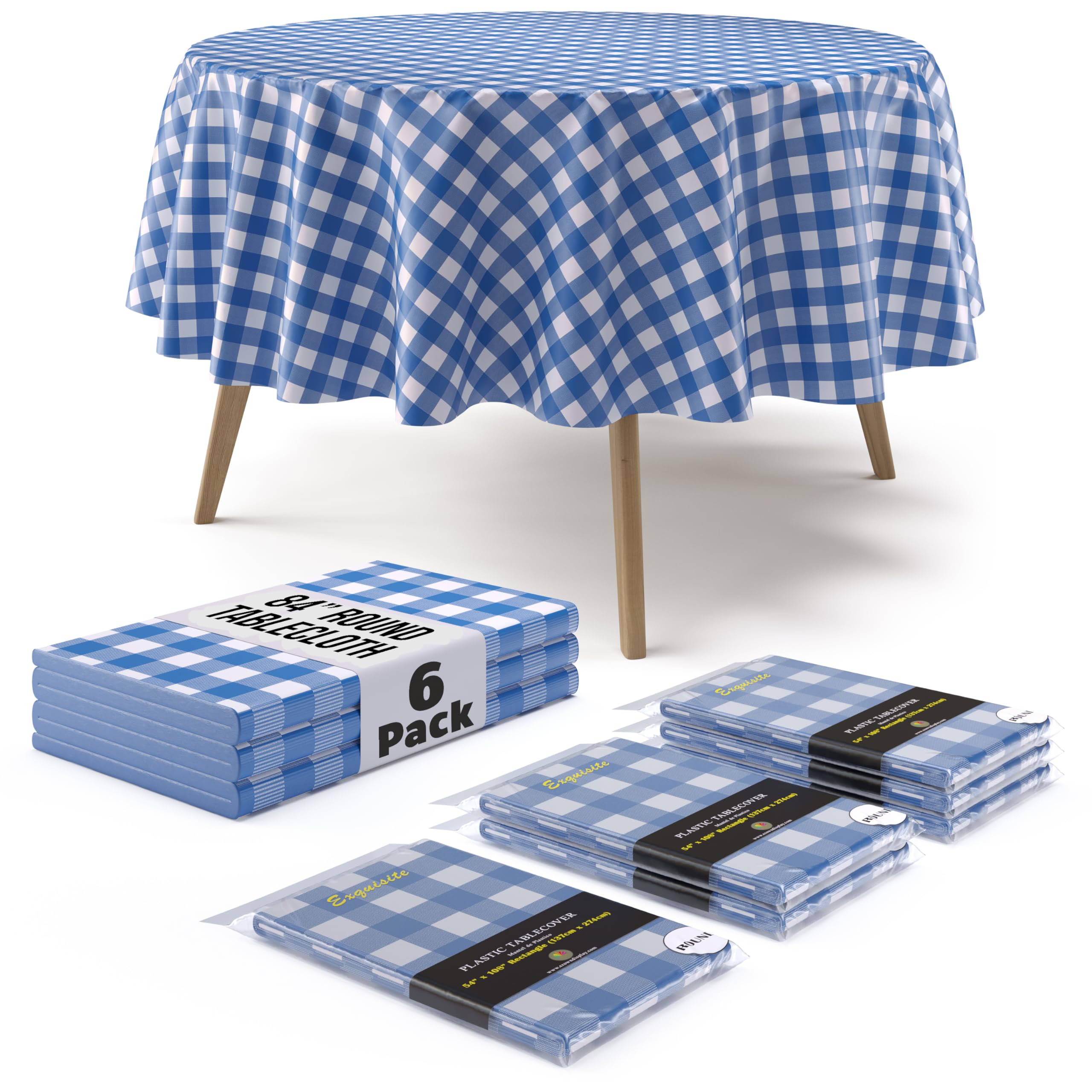 Black And Blue Checkered Tablecloth Blue Check Linen Tablecloth Etsy