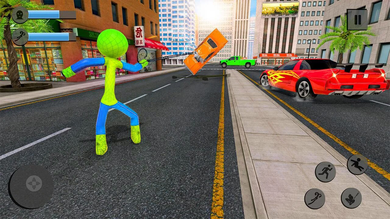 Spongy Spider Stickman City Hero-Amazonアプリストアのアプリ